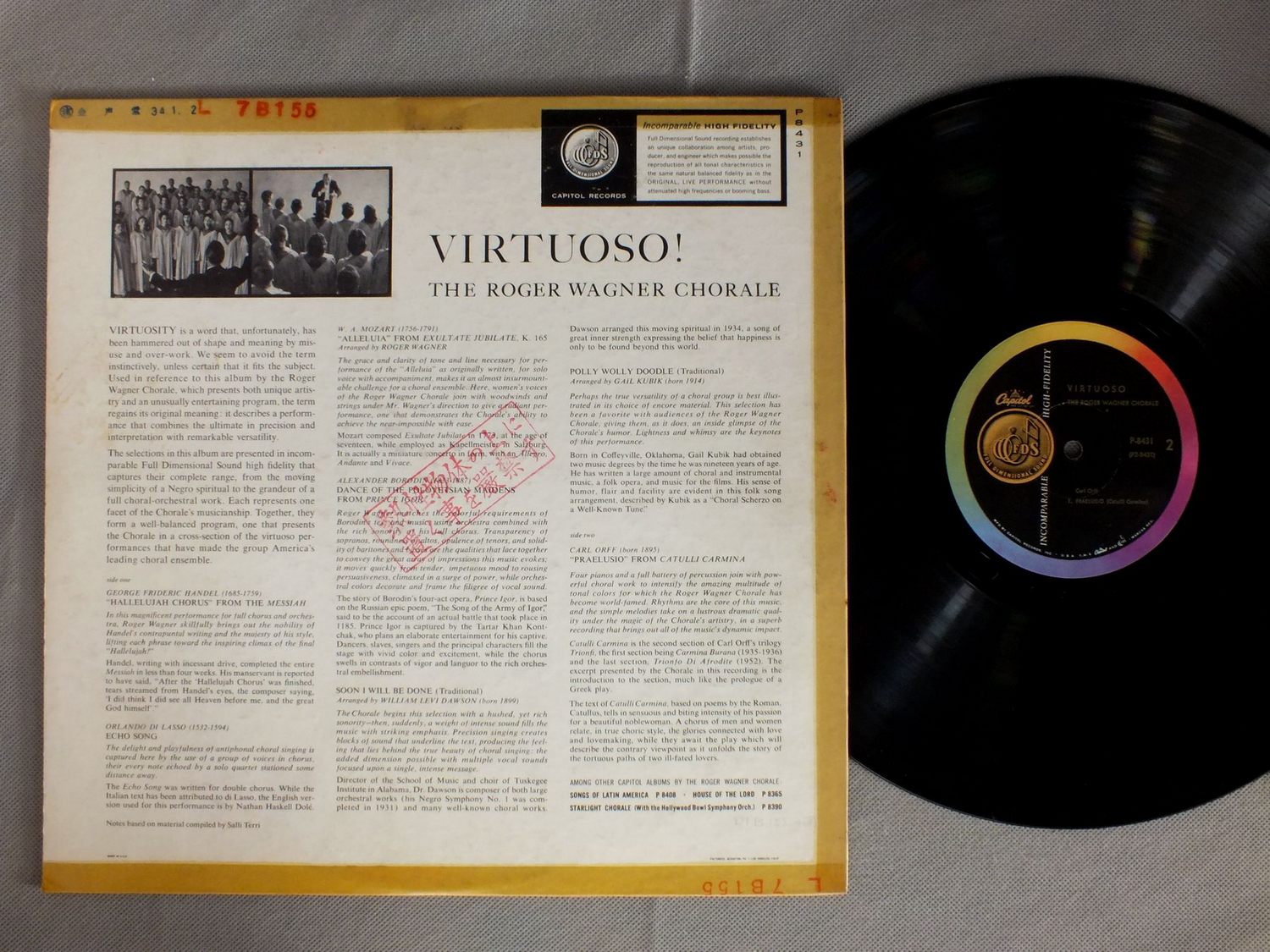 ROGER WAGNER CHORALE/VIRTUOSO THE ROGER WAGNER CHORALE P8431